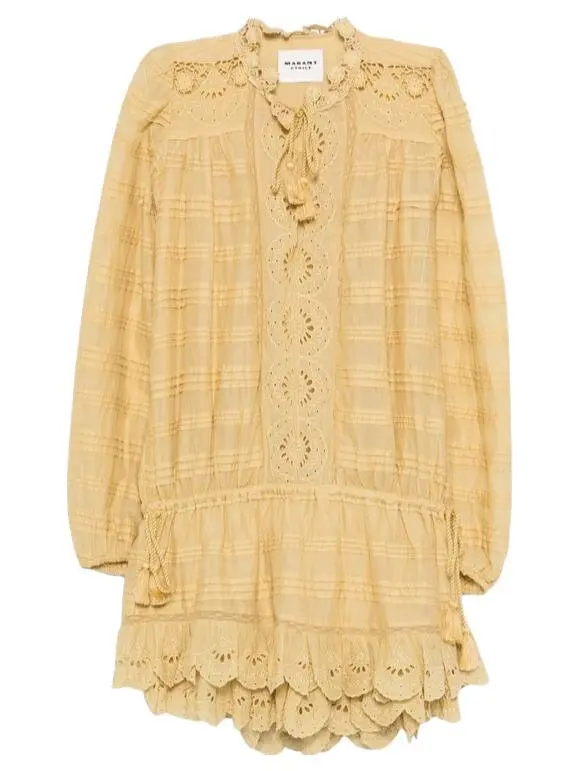 Isabel Marant Étoile Preya Embroidered Mini Dress - Nude