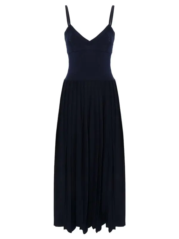 Khaite Elio Midi Dress - Oxford Blue