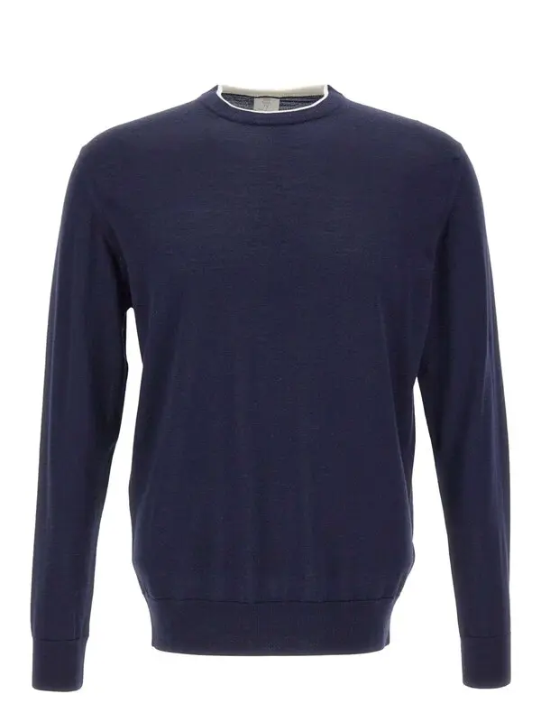 Eleventy Crew Neck Knitwear - Black