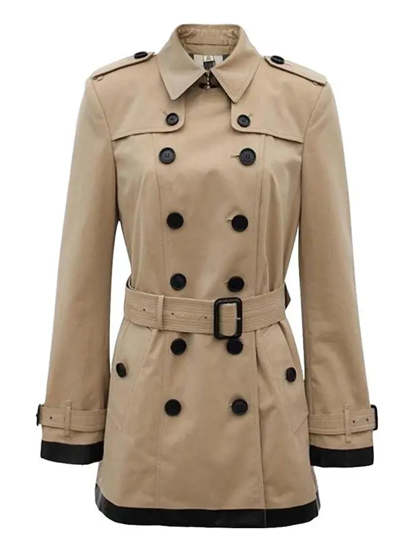 Burberry Double-breasted Cotton Trench Coat - Brown