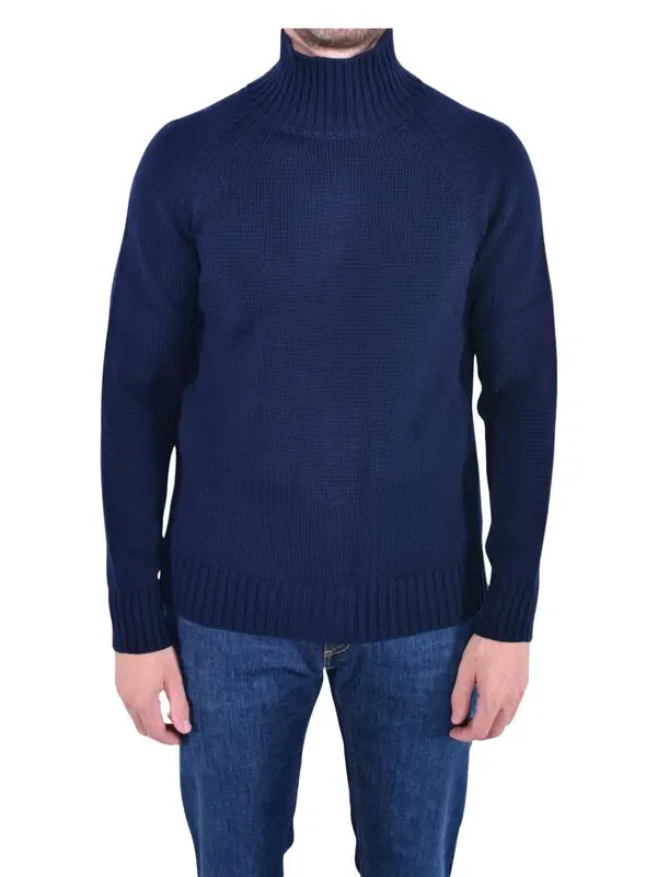 Eleventy Dolcevita Turtleneck Knitwear - Blue