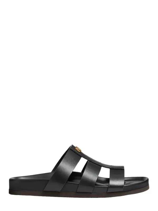 Valentino Garavani Studshield Slide Sandals - Black