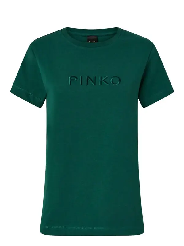 Pinko Embroidered Cotton T-shirt - Green