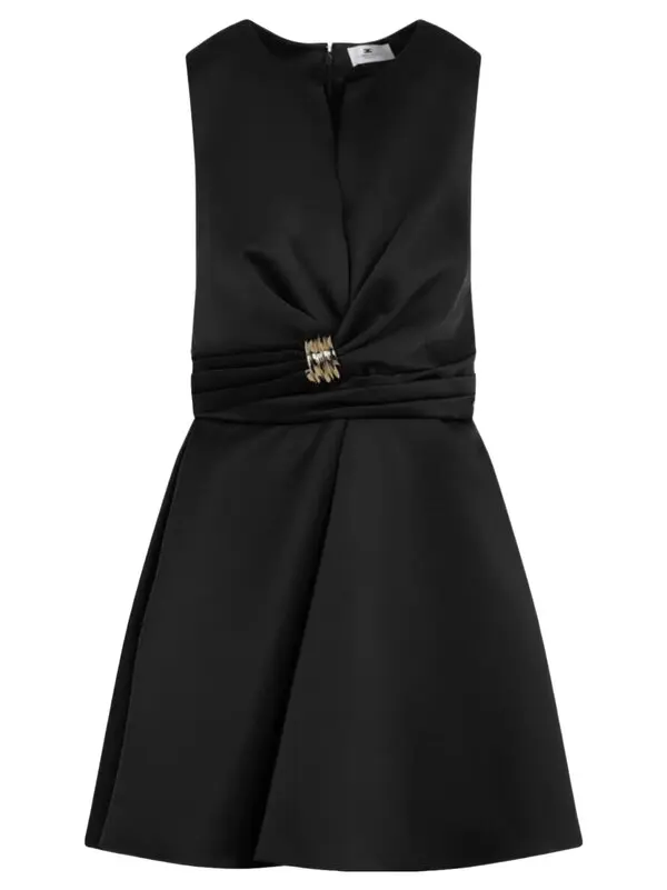 Elisabetta Franchi Duchess Satin Dress - Black