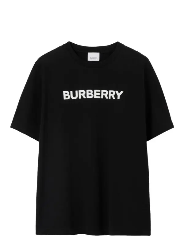 Burberry Logo Print Crewneck T-shirt - Black