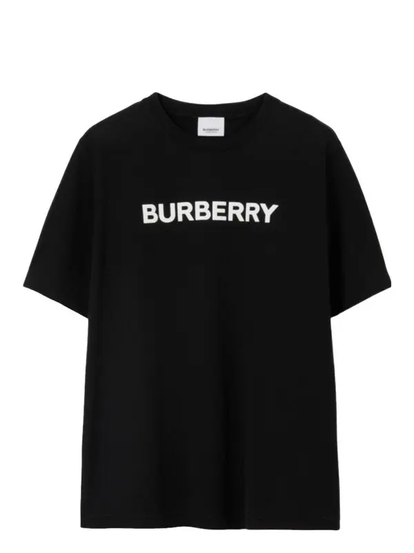 Burberry Logo Print Crewneck T-shirt - Black