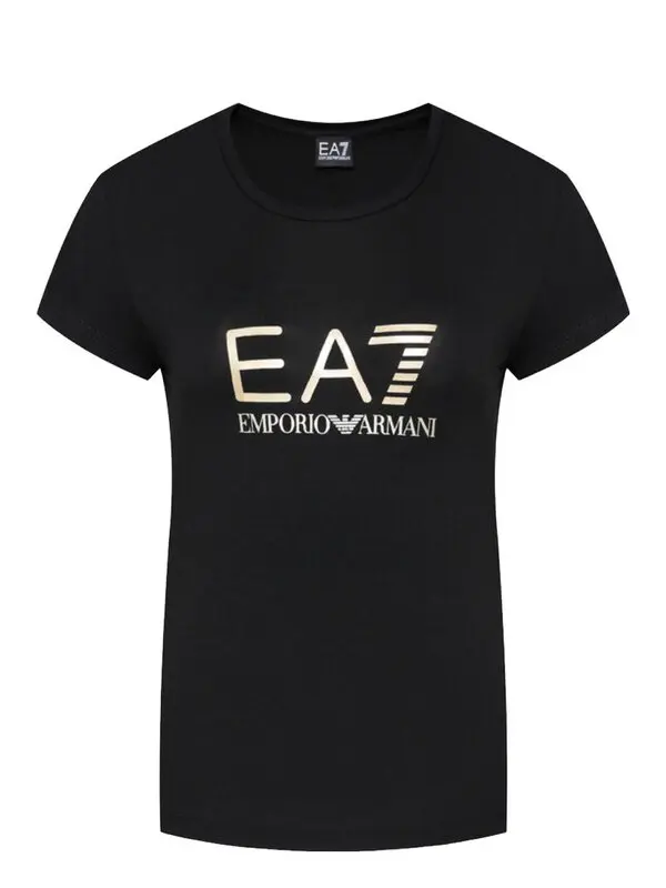 EA7 Scoop Neck Logo T-shirt - Black