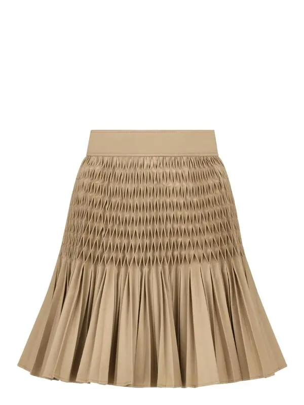 Dior Pleated Trumpet Silhouette Skirt - Beige
