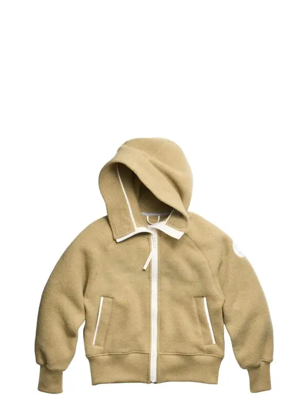 Canada Goose Zip-up Hooded Fleece Bomber - Beige