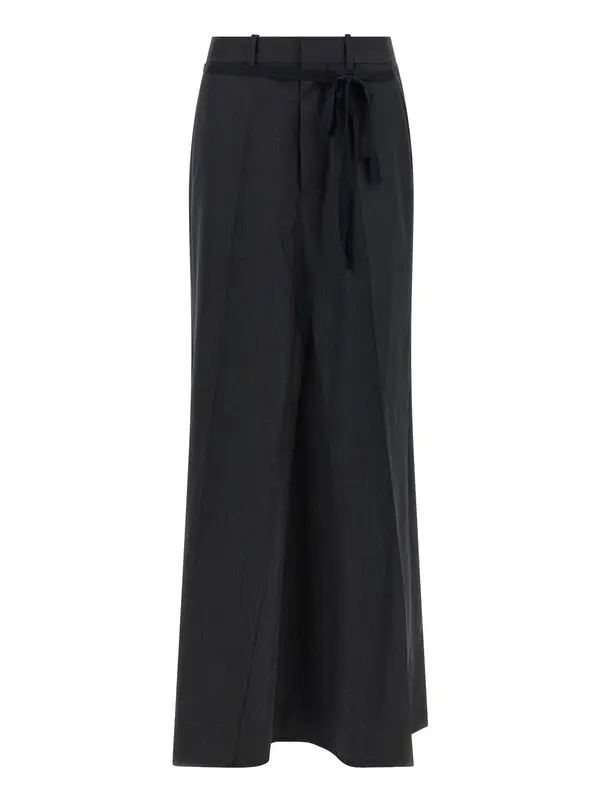 MAISON MARGIELA Raw-cut Wrap Skirt - Black