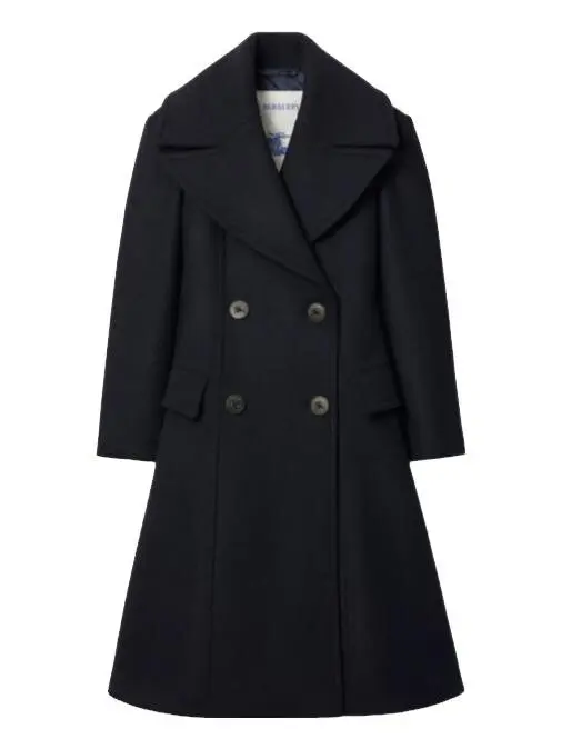Burberry Double-breasted Tailored Coat - Navy