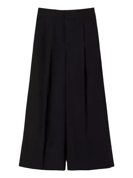 TWINSET Cropped Straight Trousers - Black