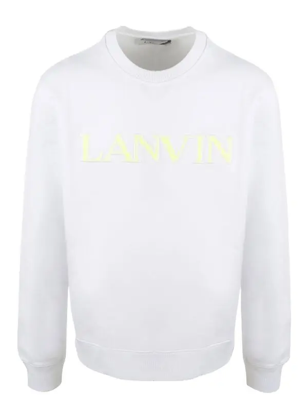LANVIN Logo Round Neck Sweatshirt - White