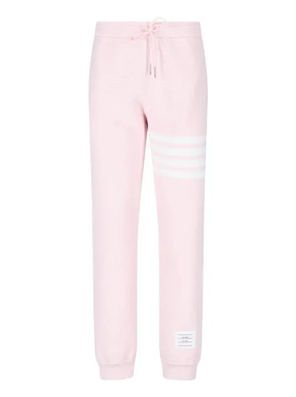 Thom Browne 4-bar Drawstring Sweatpants - Light Pink