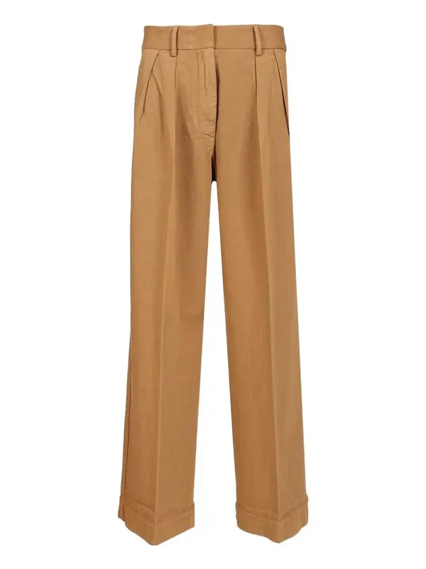 FORTE_FORTE Pleated Tailored Trousers - Brown