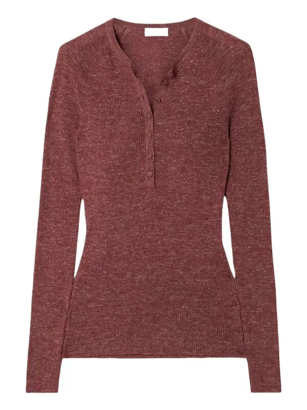 Gabriela Hearst Ribbed Long-sleeve Sweater - Red