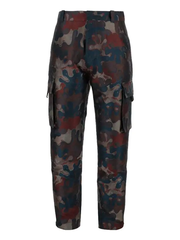 Dior Camouflage Print Cargo Trousers - Black