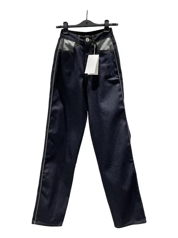 We11Done Navy Blue Straight Jeans - Black