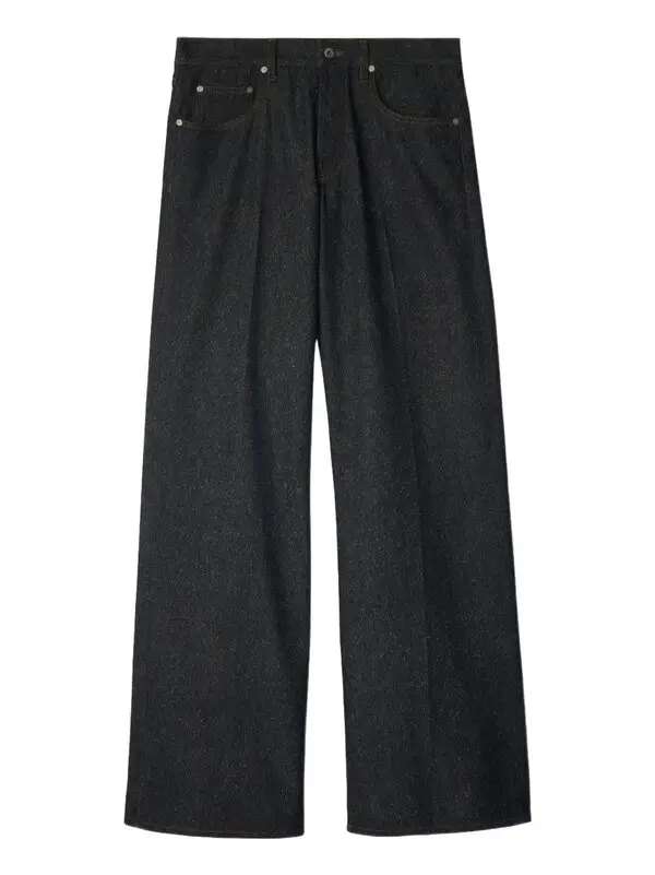 Burberry Straight-leg Jeans With Turn-up Hem - Indigo