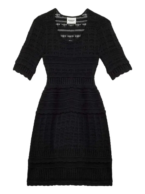 Isabel Marant Étoile Abril Crochet Knit Dress - Black
