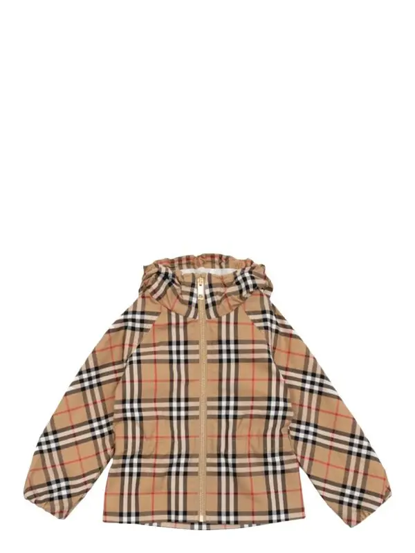 Burberry Vintage Check Cotton Hooded Jacket - Nude