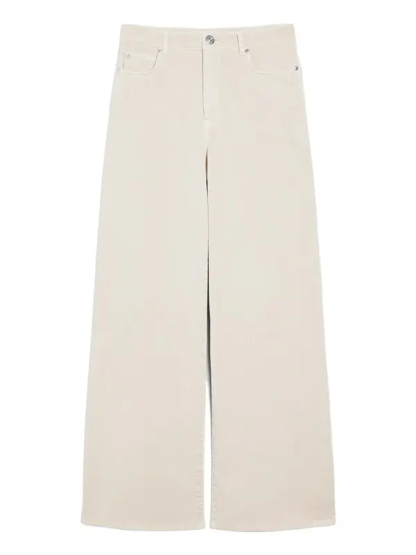 Max Mara Medina Wide Leg Trousers - Sand-colored
