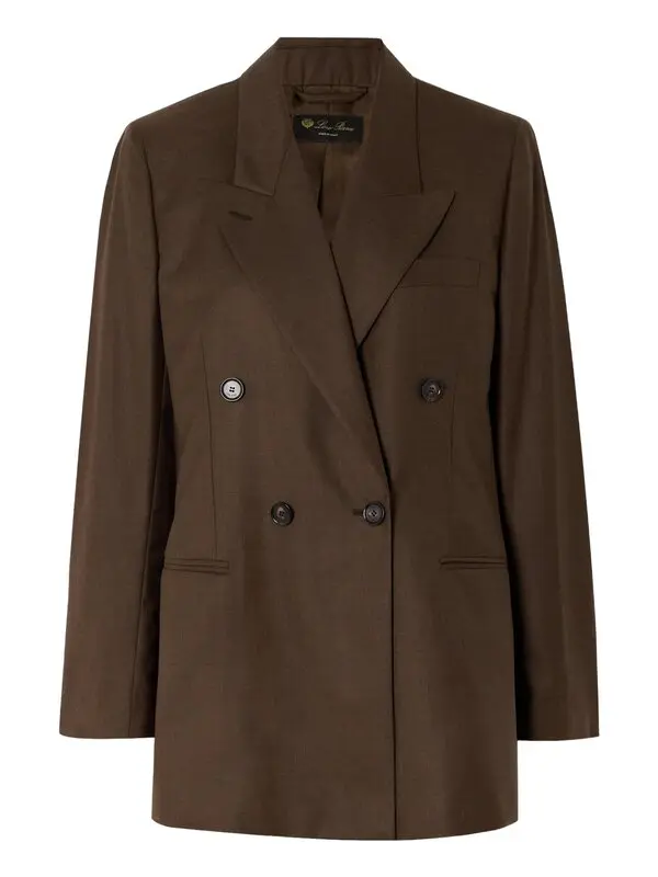 Loro Piana Double-breasted Blazer - Brown