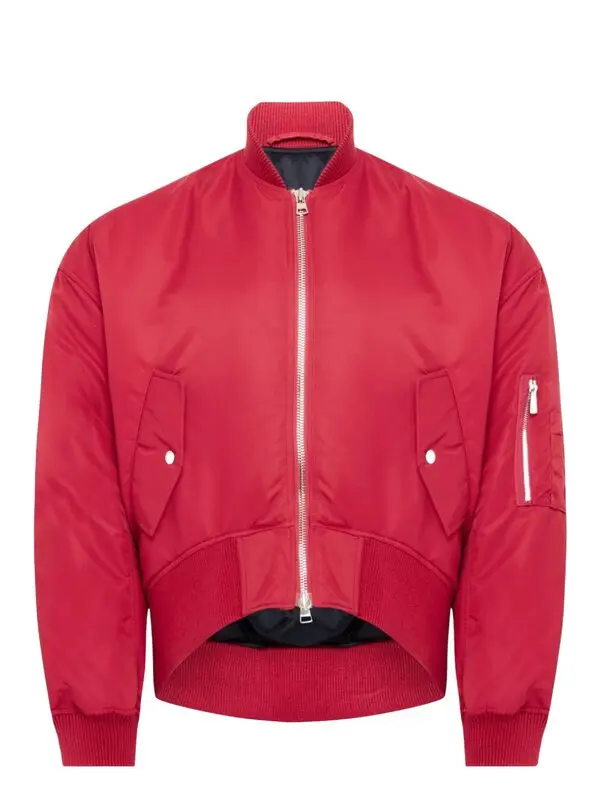 J.W.ANDERSON Boxy Zip-front Bomber Jacket - Red