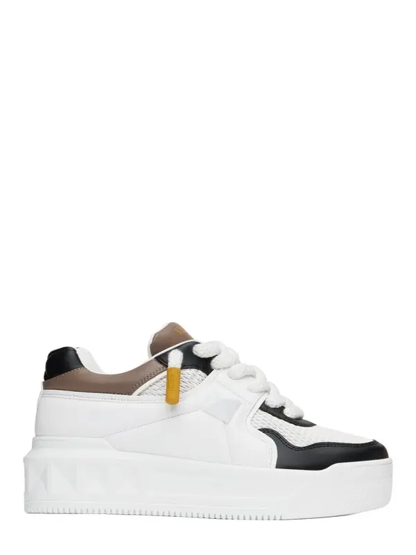 Valentino Garavani One Stud Lace-up Sneakers - White