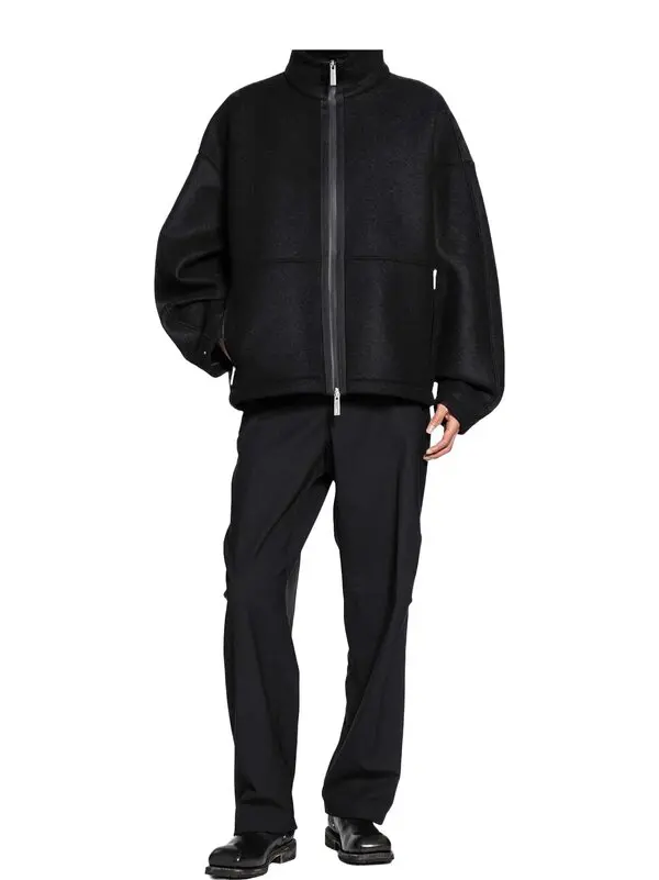 Herno Zip-fastening Jacket With High Drawstring Neck - Black