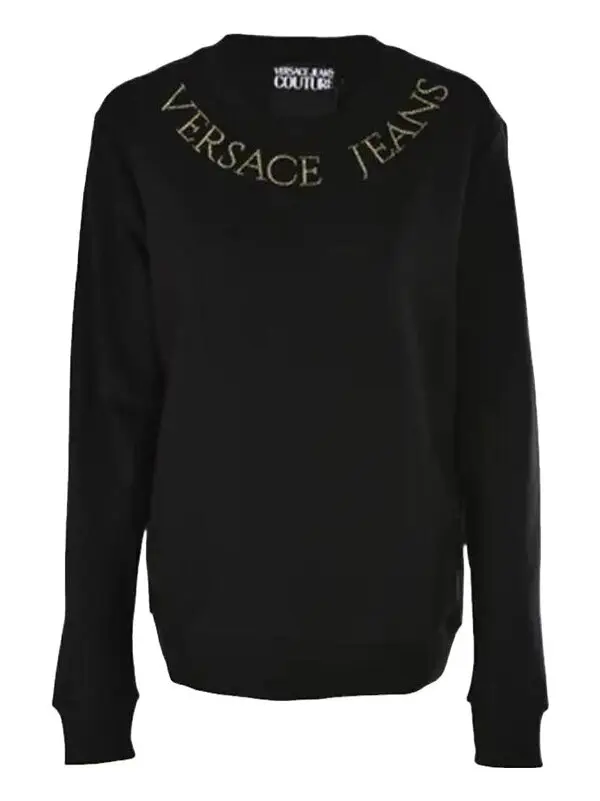 Versace Printed Logo Pullover - Black