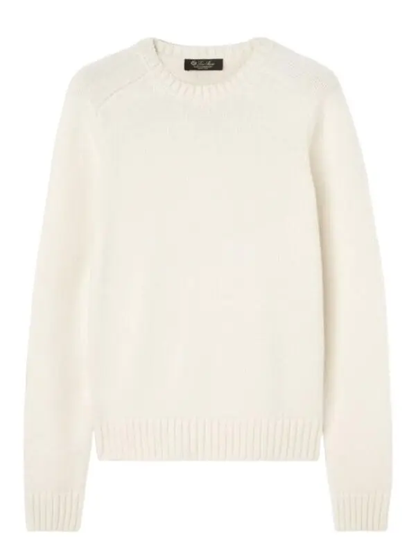 Loro Piana Parksville Crewneck Jumper - Titanium White