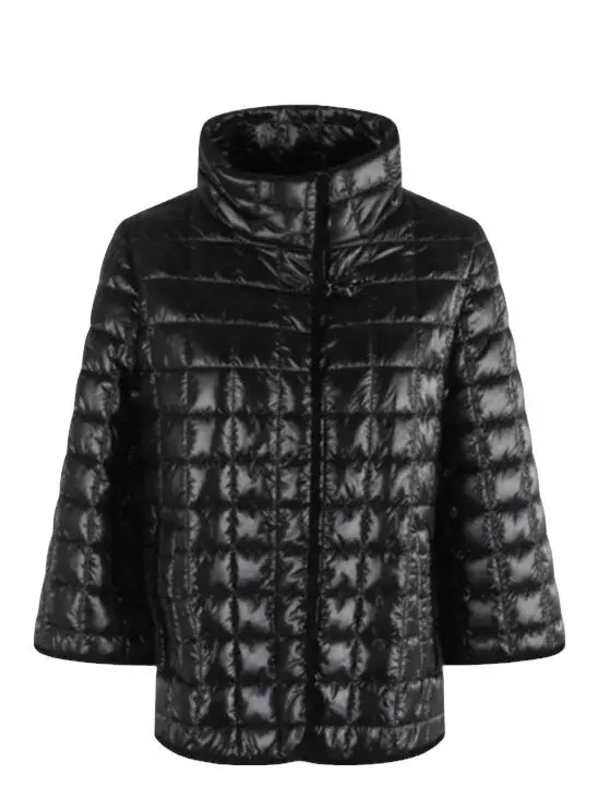 FAY Quilted Short Coat - Black
