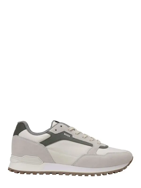 Hugo Boss Suede Panel Sneakers - Light Beige