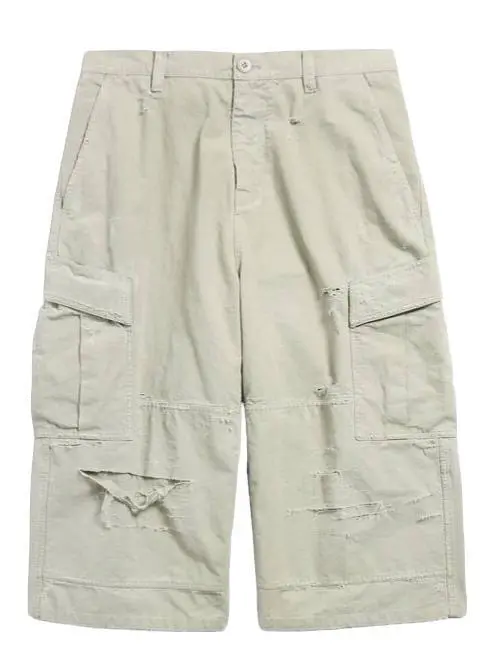 Balenciaga Cropped Cargo Pants - Military Green