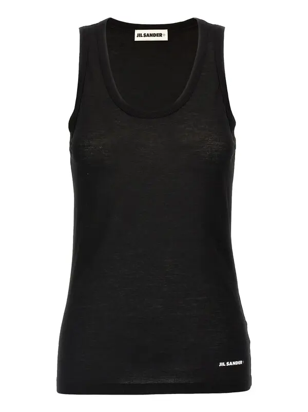 JIL SANDER Sleeveless Tank Top - Black