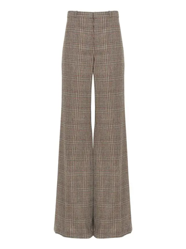 Chloé Prince Of Wales Check Wool Trousers - Multi-color