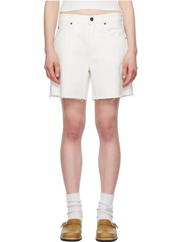 SLVRLAKE Sienna High-waisted Denim Shorts - White