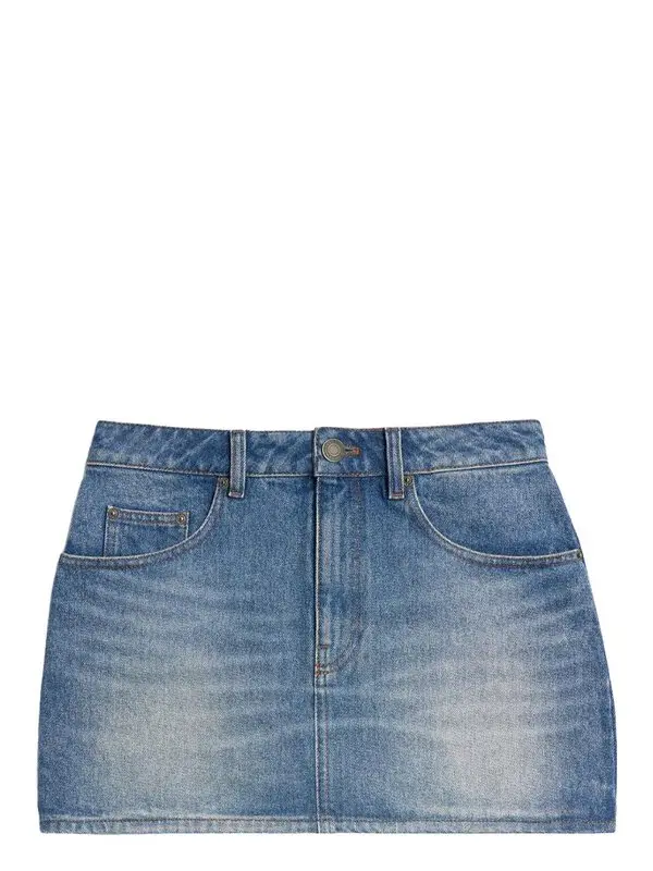 Ami Denim Mini Skirt - Blue