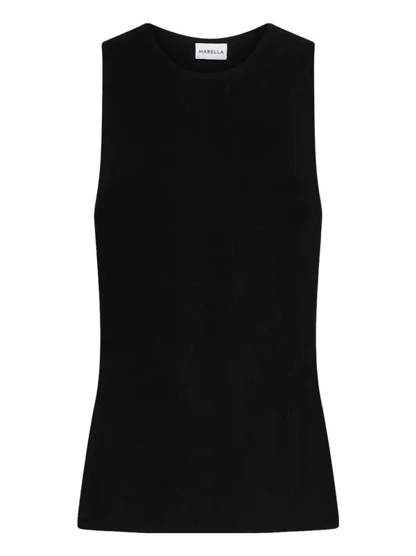 Marella Sleeveless Knitted Vest - Black