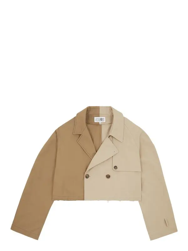 MAISON MARGIELA Cropped Trench Coat - Nude