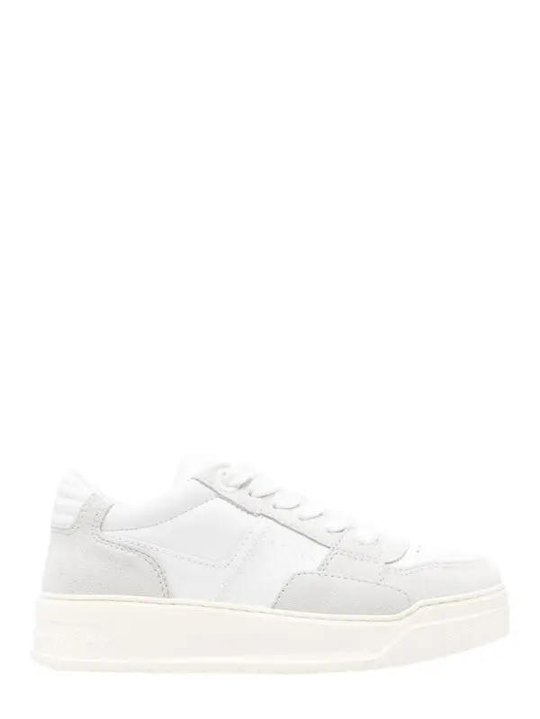 Hogan Logo Debossed Lace-up Sneakers - White
