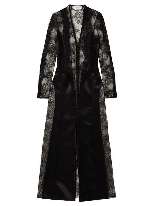 Gabriela Hearst Yernard" Patchwork Lace Maxi Dress - Black