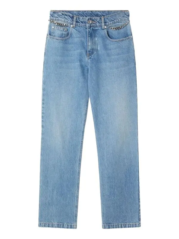 Stella McCartney Low-rise Logo Patch Jeans - Blue
