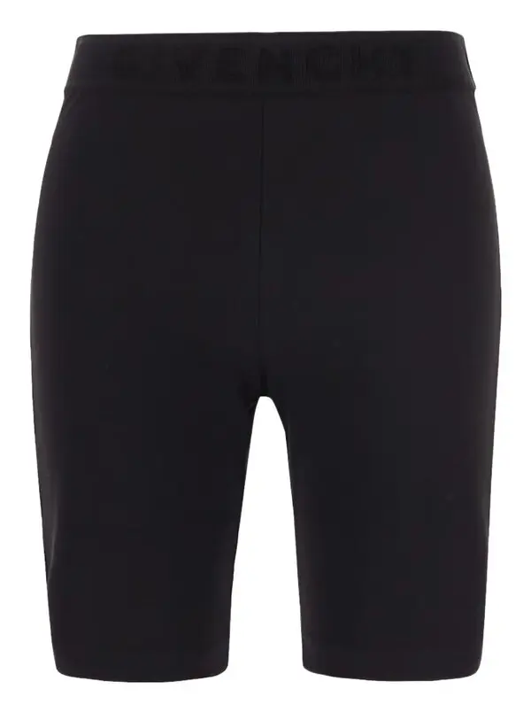Givenchy Cycling Shorts With 4g Belt - Black
