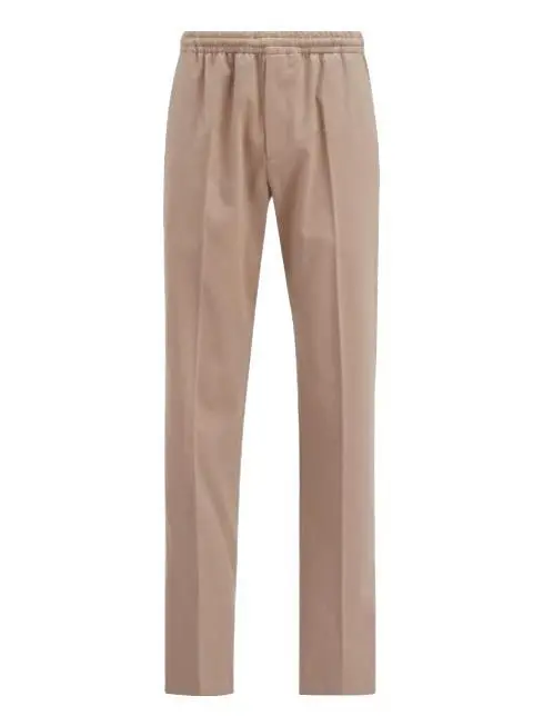 Dior Elastic Waistband Casual Pants - Nude
