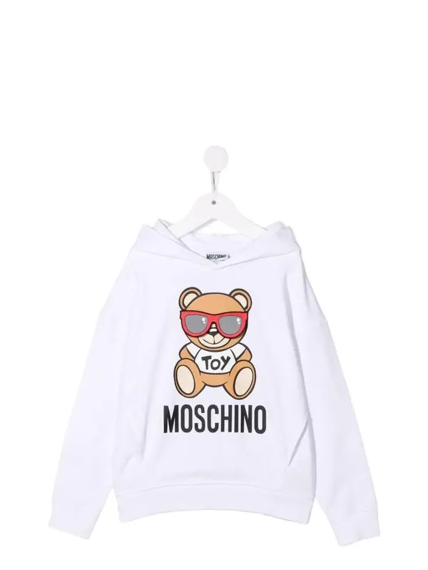 Moschino Teddy Bear Print Hoodie - White