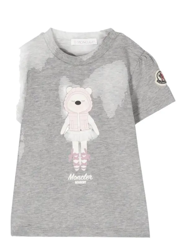 Moncler Teddy Bear Motif T-shirt - Grey