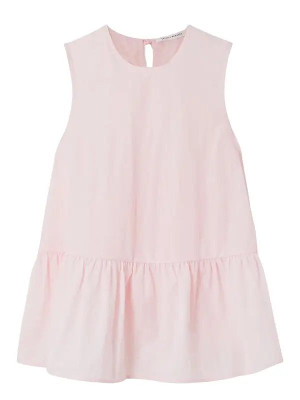 Cecilie Bahnsen Ruffled Taffeta Blouse - Pale Pink