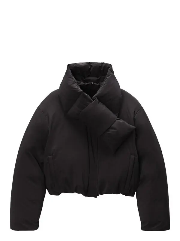 Alexander Wang Zip-up Puffer Cropped Jacket - Black